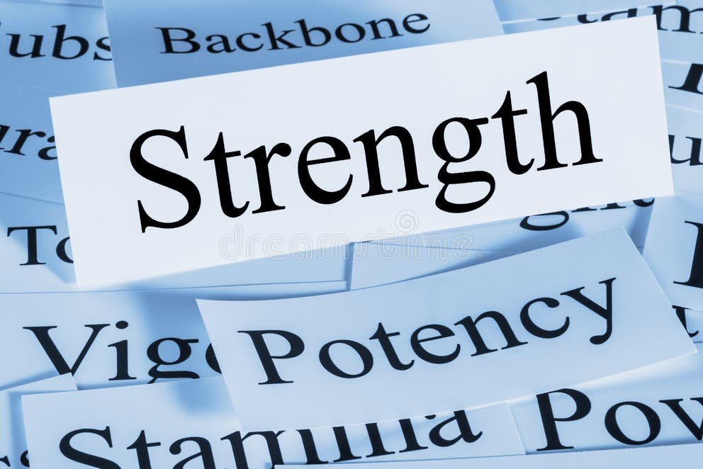 Strength Concept in Words stock photo. Image of words - 127285362