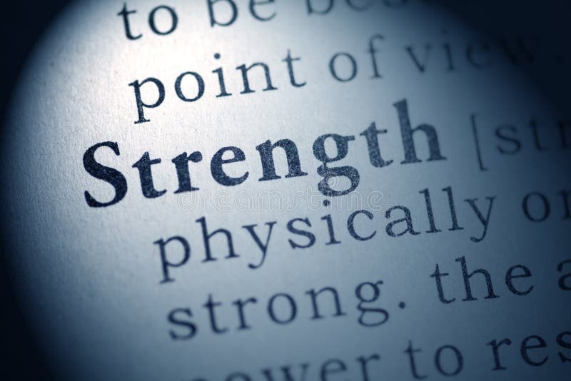 Definition of the Word Strength Stock Photo - Image of word, definition ...