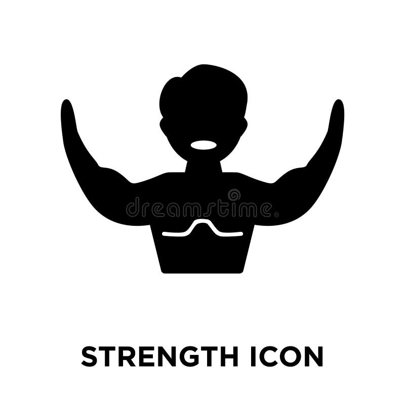 Strength Icon Vector Isolated On White Background, Strength Sign Stock ...