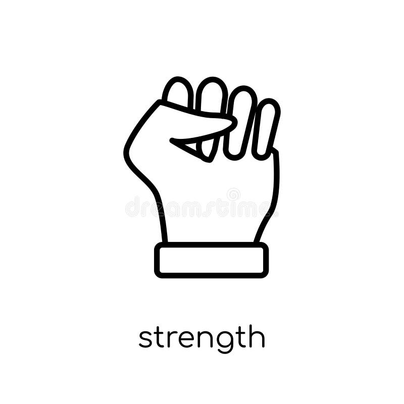 Strength Training Line Icon Concept. Strength Training Flat Vector ...