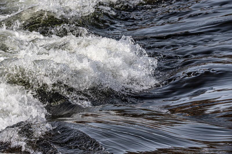Strength of the River with Maximum Water after Rains, Flooding and ...