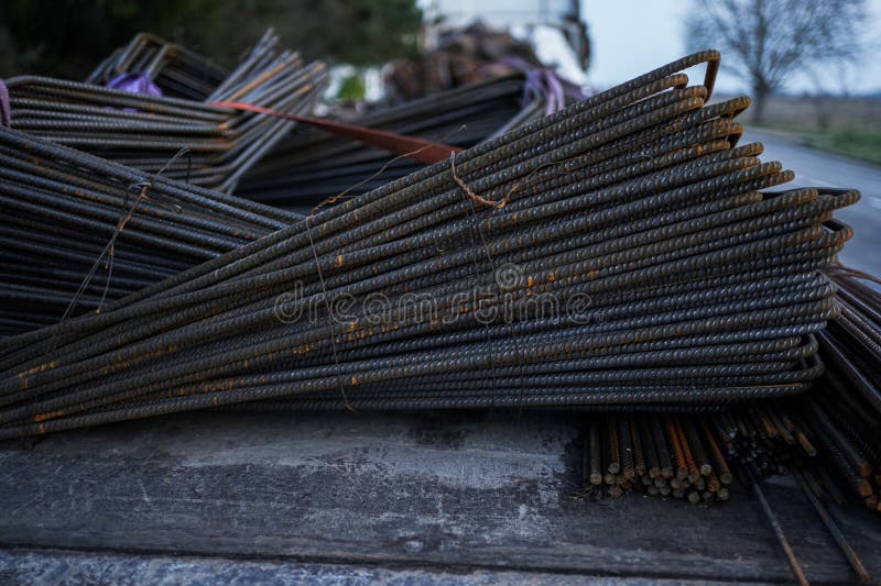 Strength in Structure: Steel Reinforcement Bars Ready for Construction ...