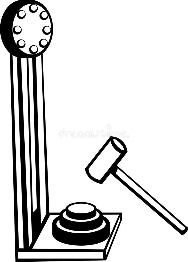 Strength Test Game Vector Illustration Stock Vector - Illustration of ...