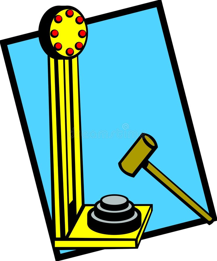 Strength Test Game Vector Illustration Stock Vector - Illustration of ...