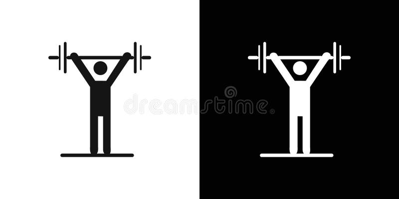 Strength Training Icon Flat Vector Set Outline Stock Vector ...