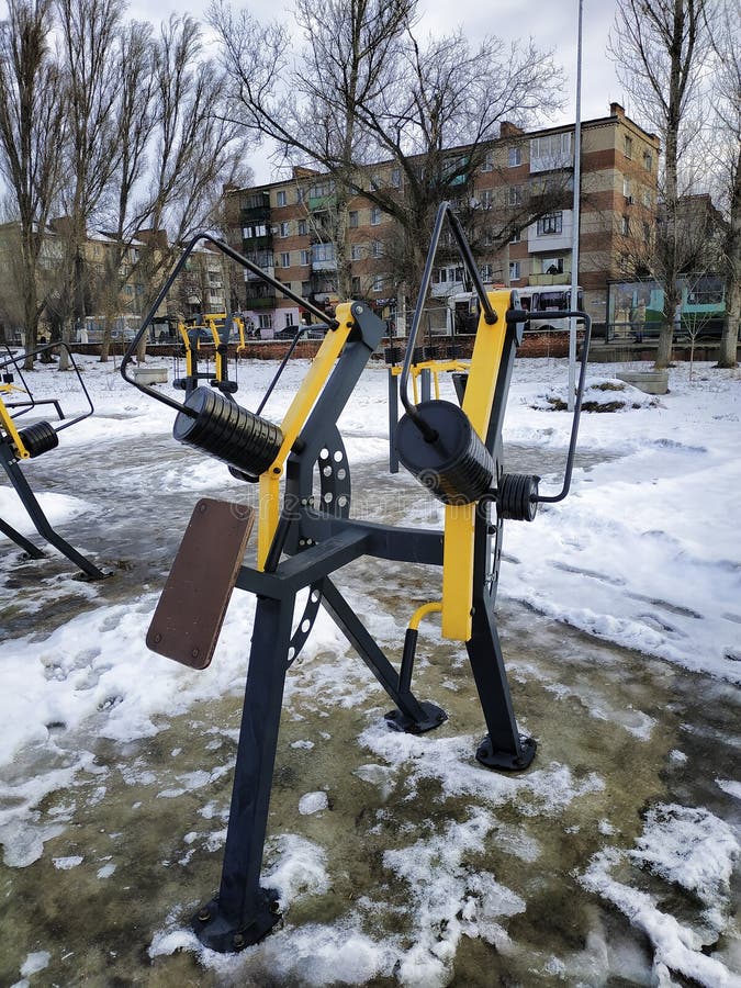 Strength Training in an Open Area of the Park Stock Photo - Image of ...