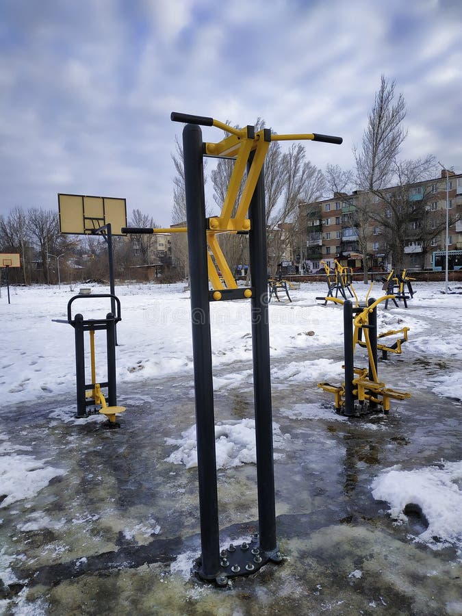 Strength Training in an Open Area of the Park Stock Photo - Image of ...