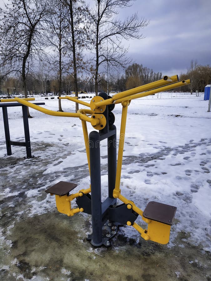 Strength Training in an Open Area of the Park Stock Photo - Image of ...