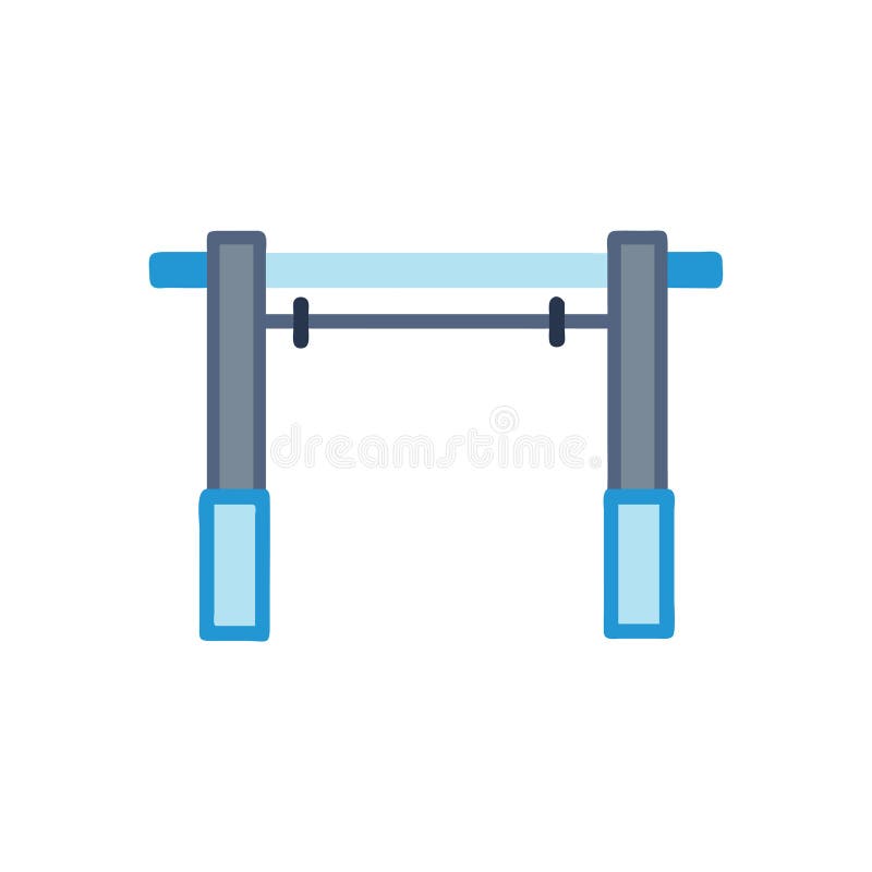 Strength Training Pull-Up Bar Icon for Fitness Stock Illustration ...