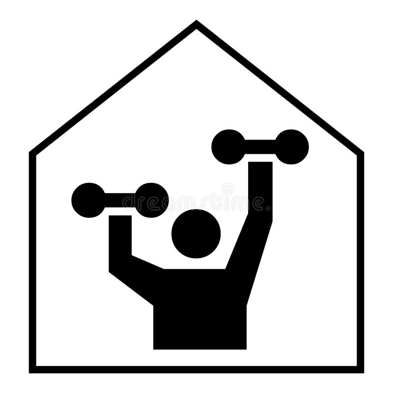 Strength Training Symbol Icon Stock Illustration - Illustration of care ...