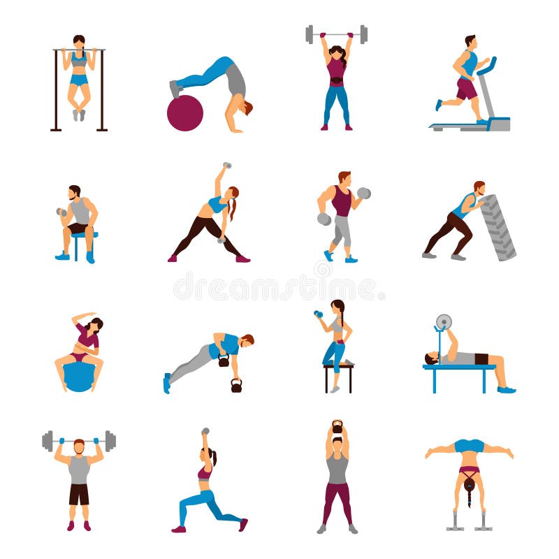 Strength training workout stock vector. Illustration of cheerful - 27112443