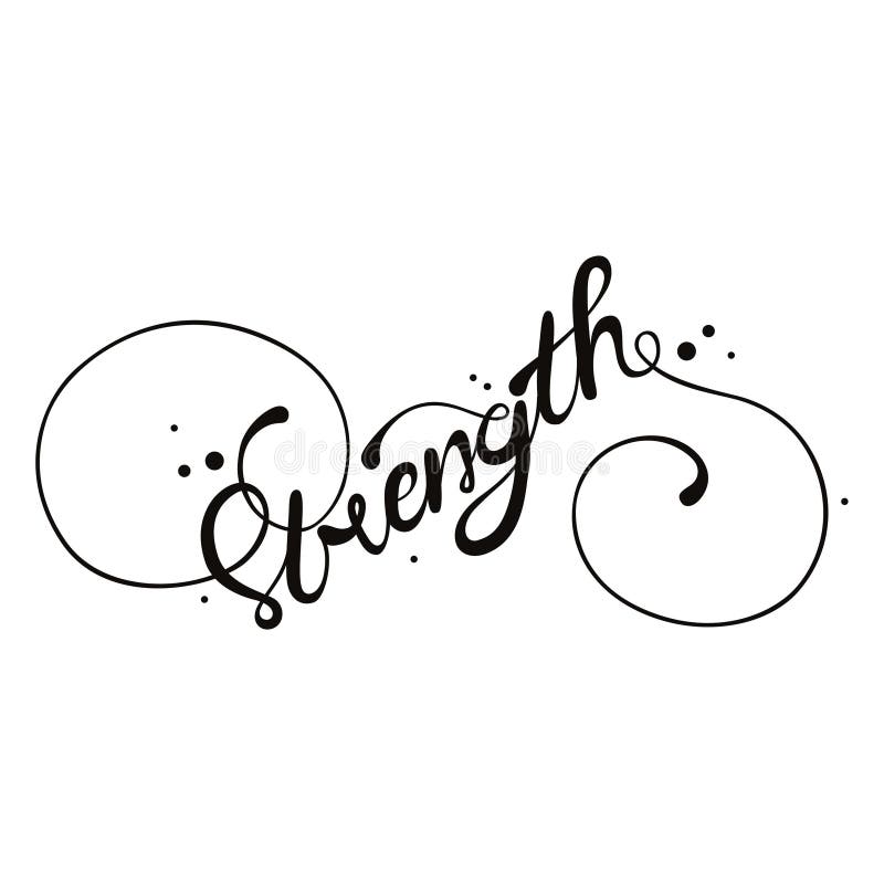 Strength Typography. Vector Illustration Decorative Design Stock Vector ...