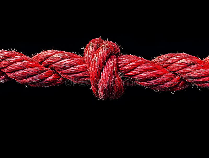 Strength in Unity: a Bold Red Knot in Focus Stock Illustration ...