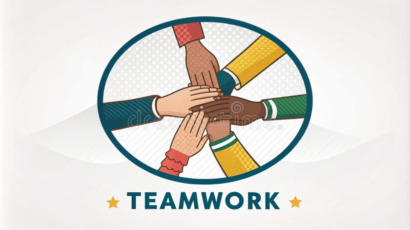Strength in Unity, Unlocking the Power of Teamwork Stock Illustration ...