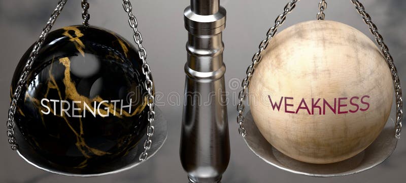 Strength or Weakness - Weighing Two Choices, Available Options Stock ...