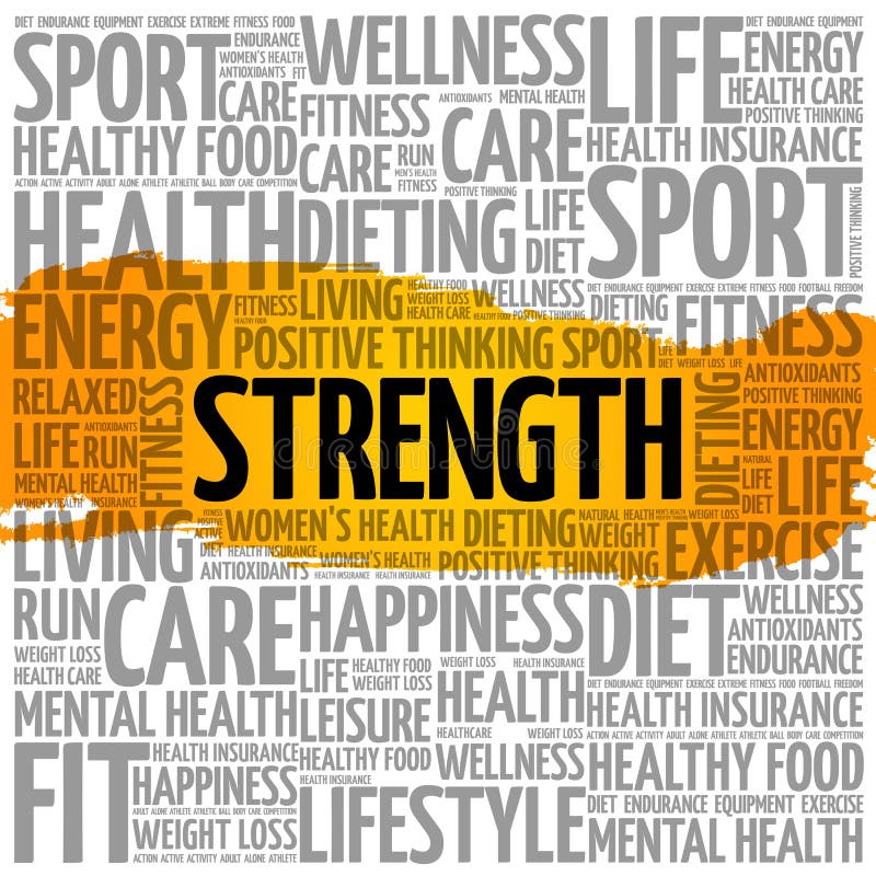 STRENGTH word cloud stock illustration. Illustration of good - 200153163