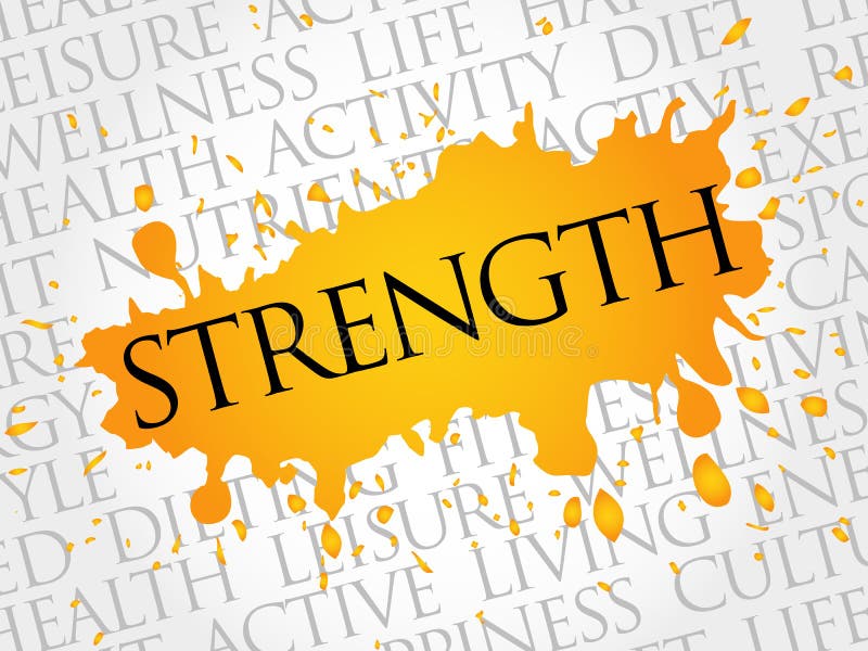 STRENGTH word cloud stock illustration. Illustration of good - 200153163
