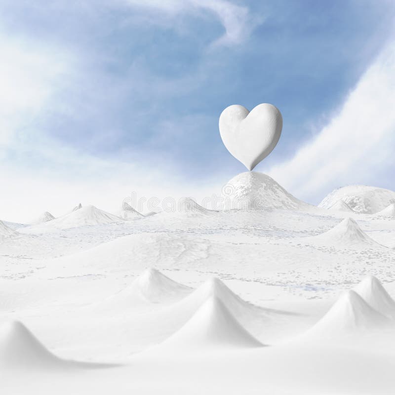 Cold heart. stock illustration. Illustration of idea - 48269572