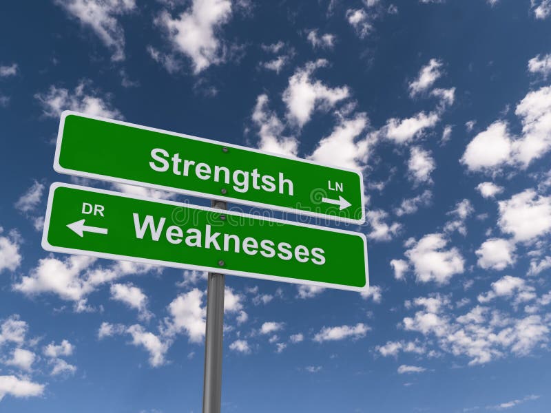 Strengths and weaknesses stock image. Image of abstract - 49452663