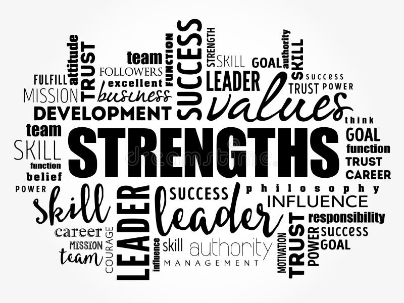 STRENGTHS. Word Business Collage Stock Illustration - Illustration of ...