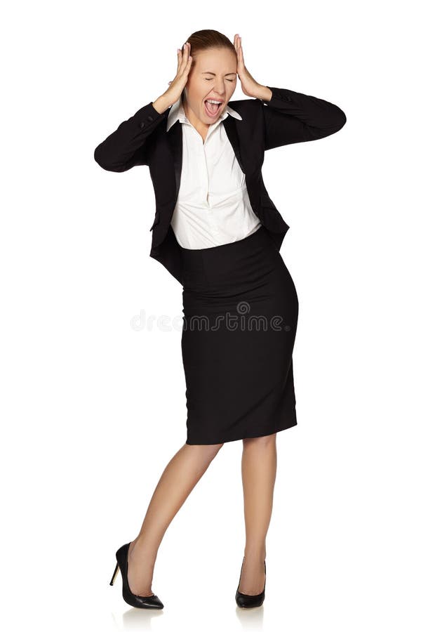 Stress. Business Woman Frustrated Stock Image - Image of frustration ...
