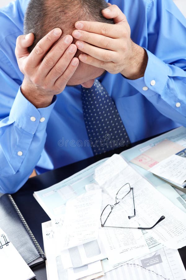 Stress. Businessman in the Office Stock Photo - Image of business ...