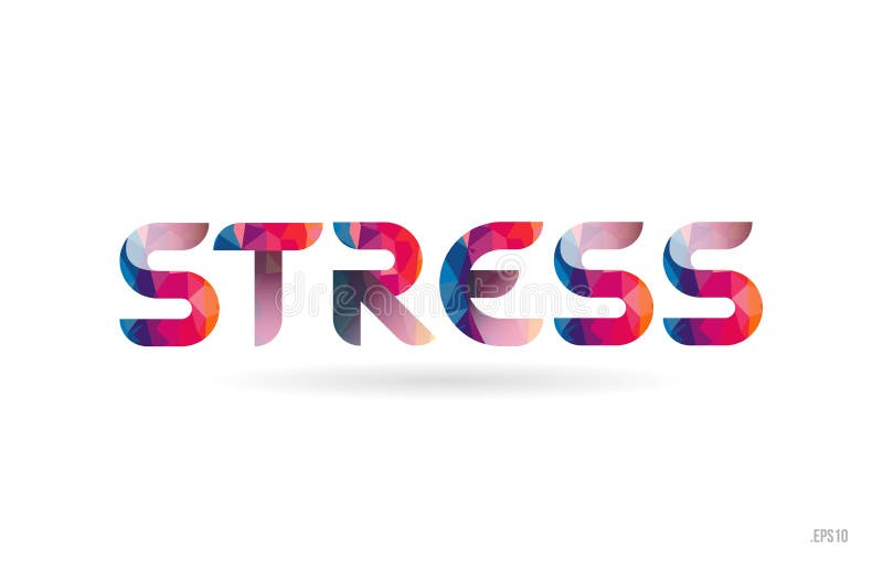 Stress Colored Rainbow Word Text Suitable for Logo Design Stock Vector ...