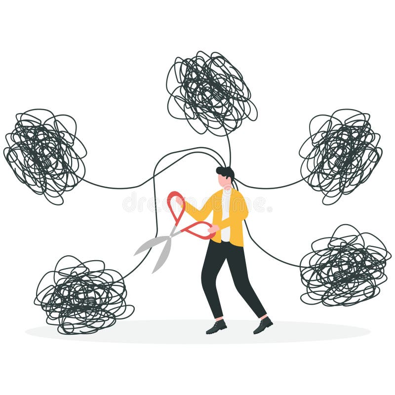 Stress Elimination from Busy Work or a Toxic Environment, Stock Vector ...