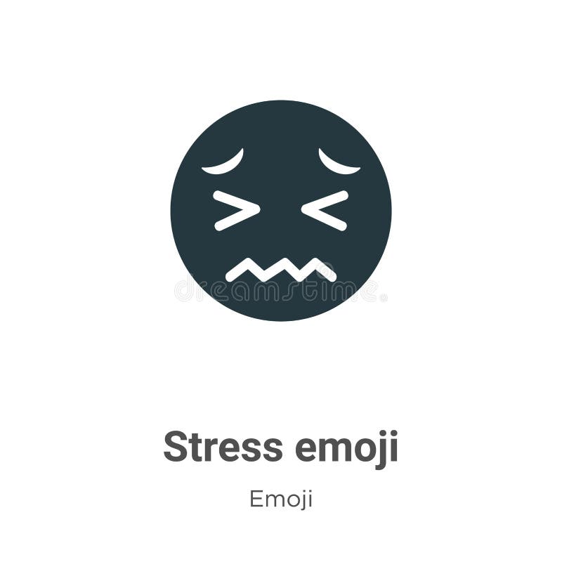 Stress Emoji Icon. Trendy Modern Flat Linear Vector Stress Emoji Stock ...