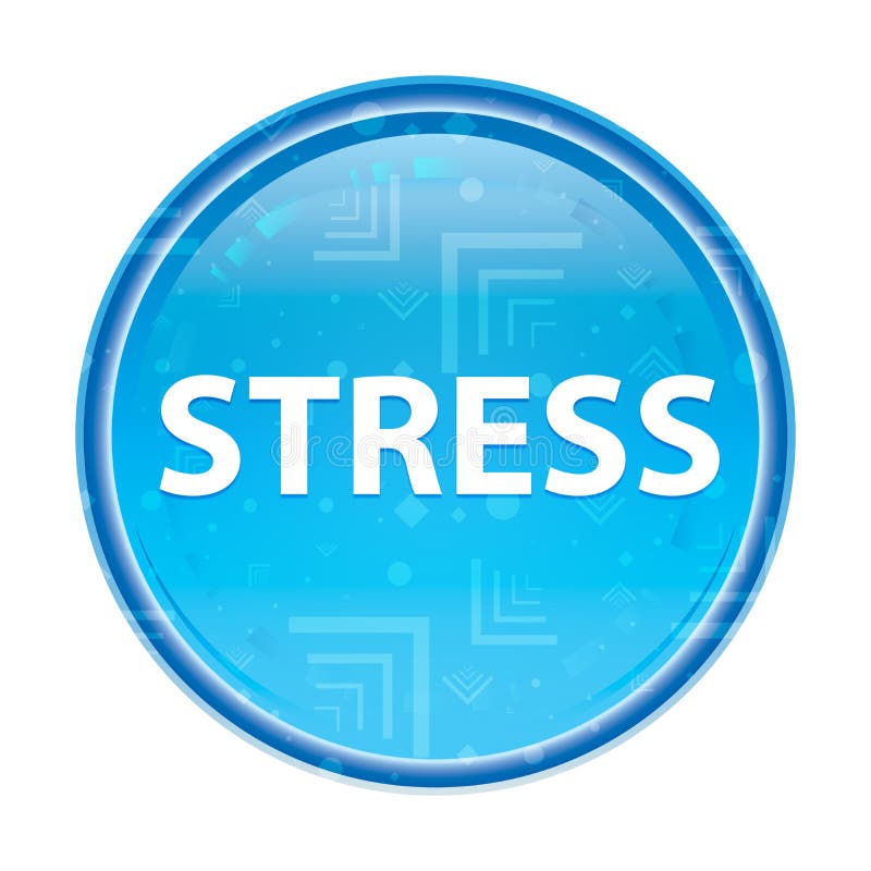 Stress Floral Blue Round Button Stock Illustration - Illustration of ...