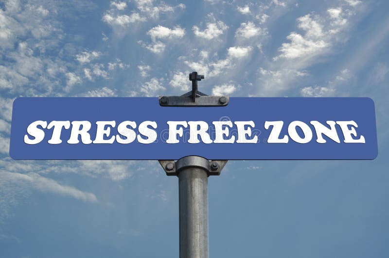 Stress free zone road sign stock photo. Image of zone - 24706614