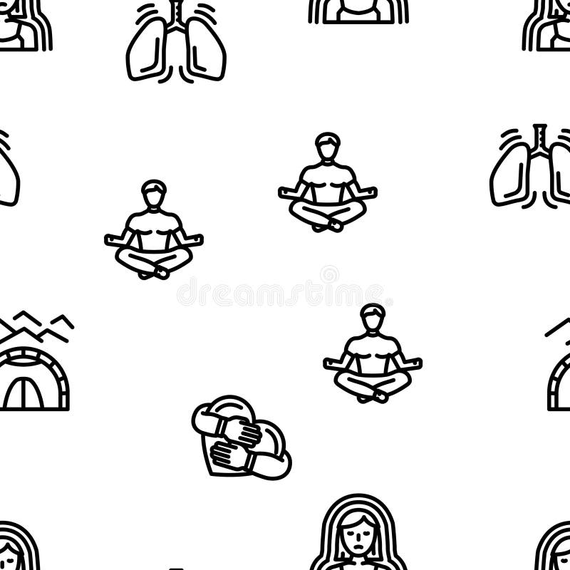 Stress Headache Depression Vector Seamless Pattern Stock Illustration ...