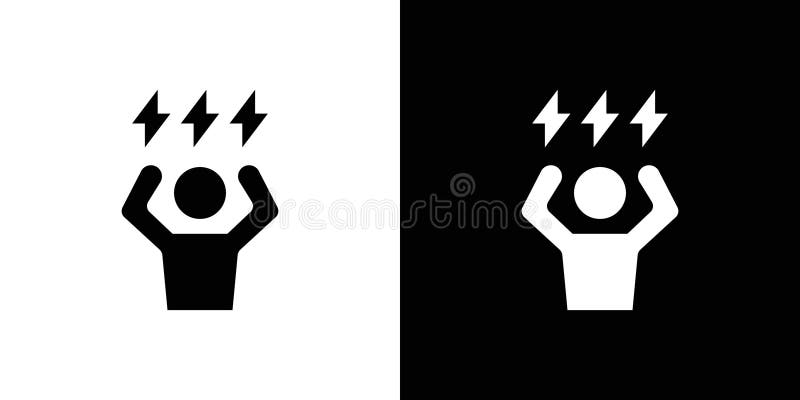 Stress Icon Logo Set Vector Stock Vector - Illustration of negative ...