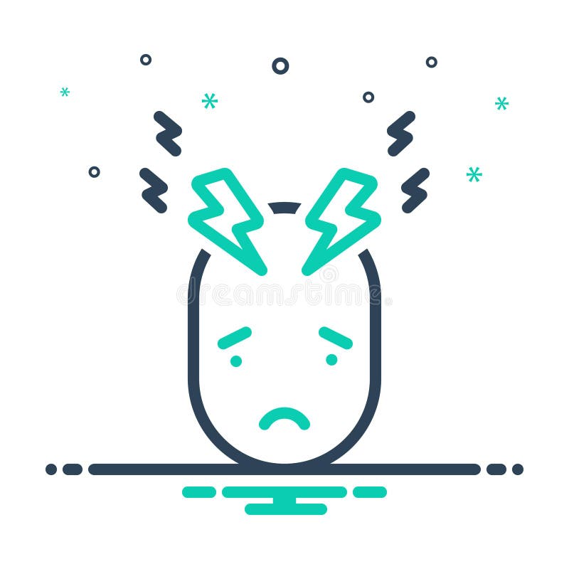 Mix Icon for Stress, Tension and Depression Stock Vector - Illustration ...