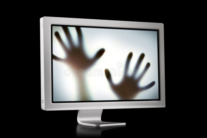 Trapped Inside a Computer Monitor Stock Photo - Image of electronics ...