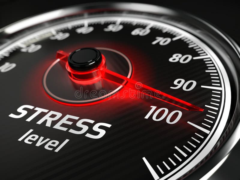 Stress level meter concept stock illustration. Illustration of concept ...