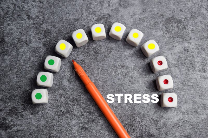 Stress Level Meter Indicating Low Level of Stress Stock Image - Image ...