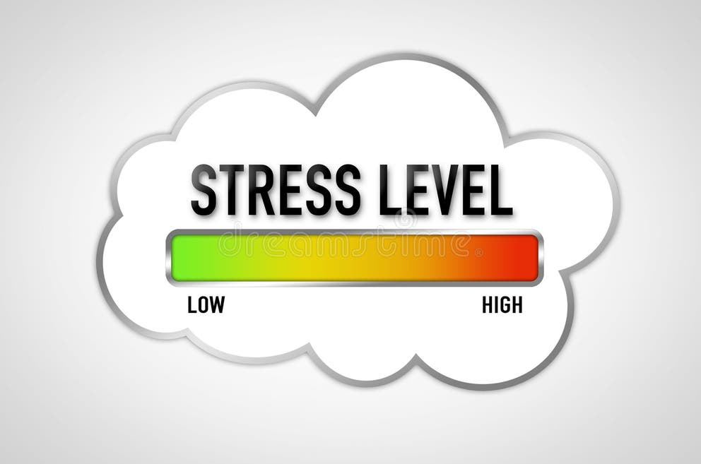 Stress Level - Progress Bar Stock Illustration - Illustration of level ...