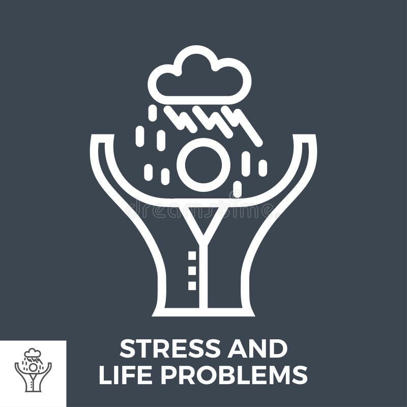 Stress and life problems stock vector. Illustration of idea - 213710582