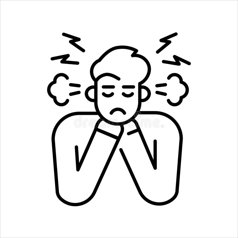 Stress Line Black Icon Sign for Web Page Stock Vector - Illustration of ...