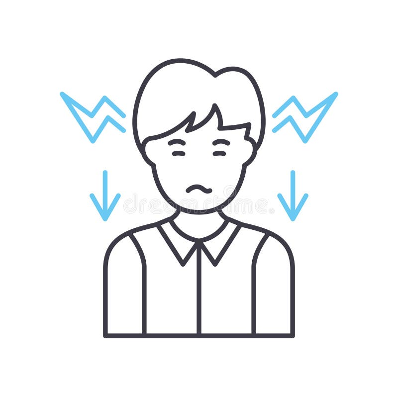 Stress Line Icon, Outline Symbol, Vector Illustration, Concept Sign ...