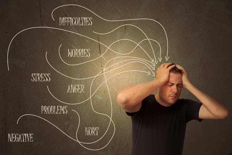 Stress man stock photo. Image of pain, depressed, executive - 44143634