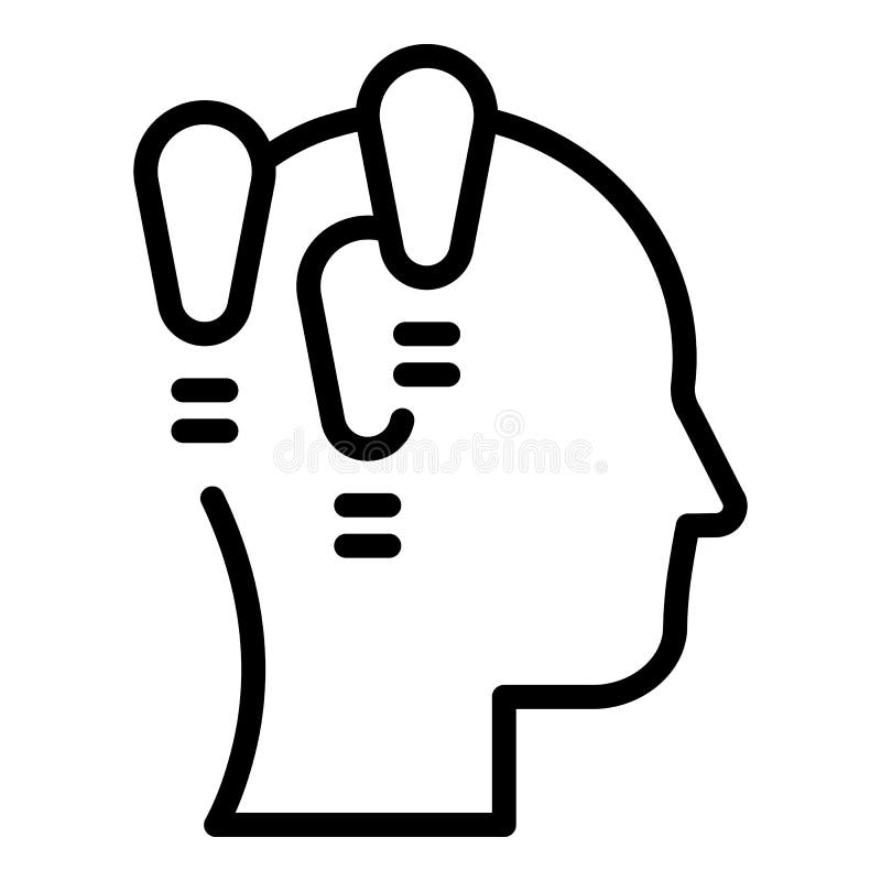Stress Man Icon Outline Vector. Panic Attack Stock Vector ...
