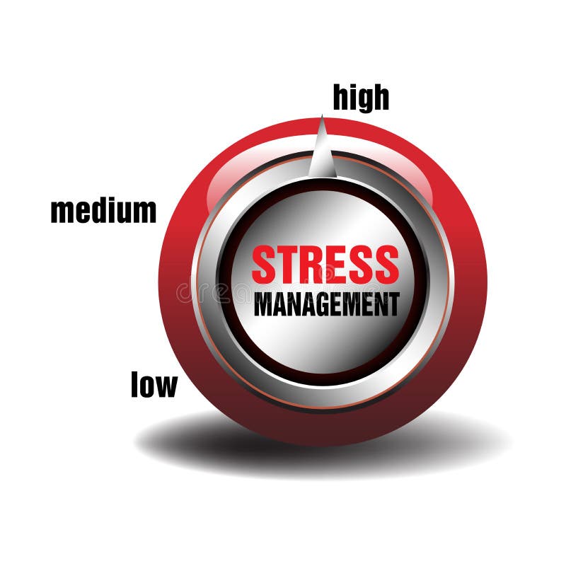 Stress management button stock vector. Illustration of concept - 36411216