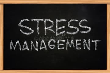 Stress Management Chalk Writing on Blackboard Stock Photo - Image of ...