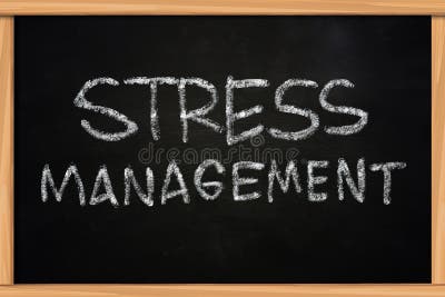 Stress Management Chalk Writing on Blackboard Stock Photo - Image of ...