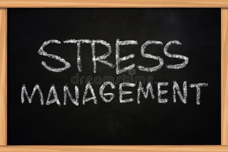 Stress Management Chalk Writing on Blackboard Stock Photo - Image of ...