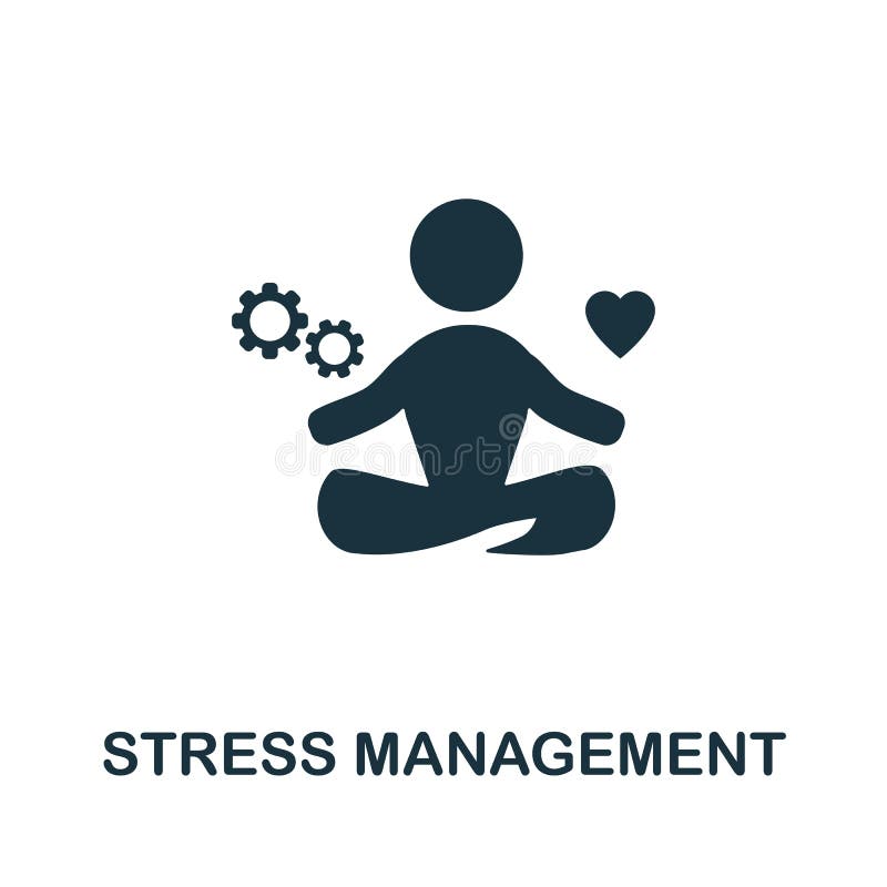 Stress Management Icon. Monochrome Simple Time Management Icon for ... Stress Management Icon. Monochrome Simple Time Management Icon for ...