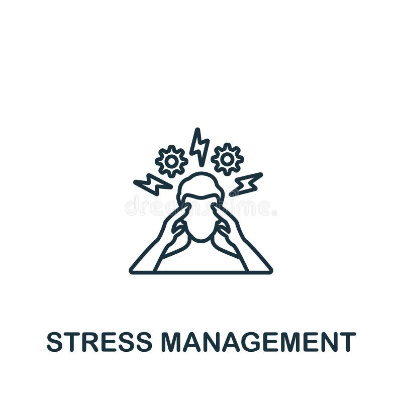 Stress Management Icon. Monochrome Simple Time Management Icon for ... Stress Management Icon. Monochrome Simple Time Management Icon for ...