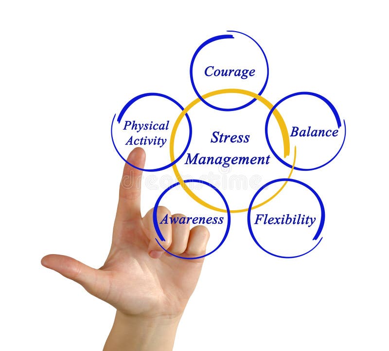 Diagram of Stress Management Stock Image - Image of exercise ...
